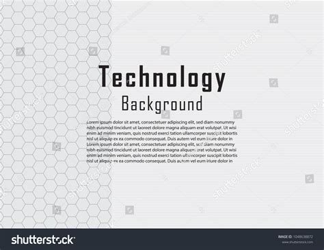 Hexagonal Line Technology Abstract Geometry Engineering Stock Vector Royalty Free 1048638872