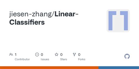 github jiesen zhang linear classifiers