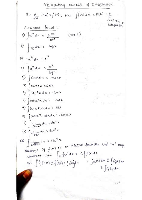 Integral Calculus Part 1 Methods And Standard Results Studocu