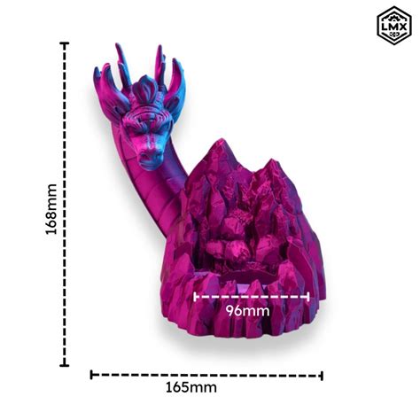 3d Printed Phone Holder Novelty Desk Decoration Blaze The Dragon Phone Guardian Etsy