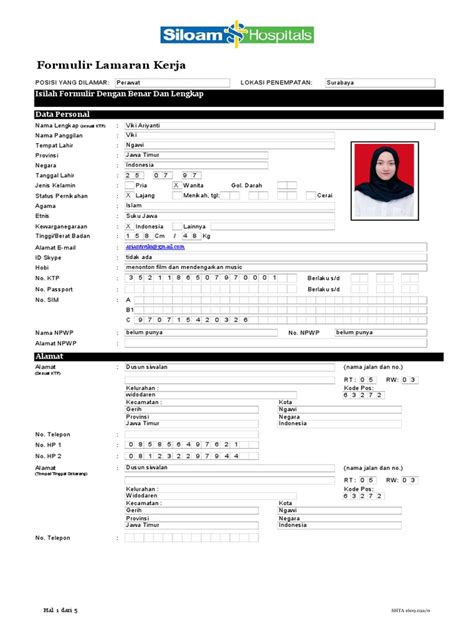 Berkas Formulir Excel Pdf