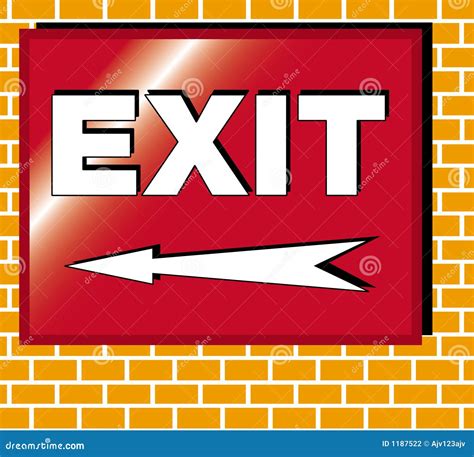 Exit Sign Illustration Arrow Left Stock Vector Illustration Of Directional Pointing 1187522