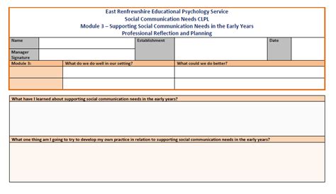 Professional Reflection And Planning