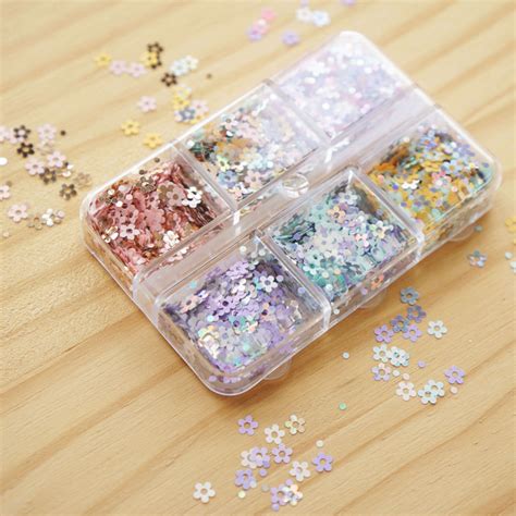 플라워 글리터 6color 세트 홀로그램 파츠 레진아트 쇼핑몰 케이라드