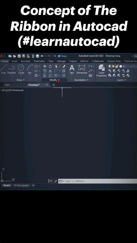 Concept Of The Ribbon In Autocad Learnautocad Autocad Learn