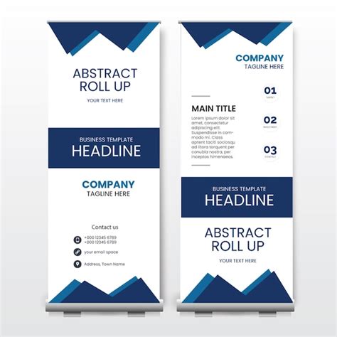롤업 배너 프리미엄 벡터