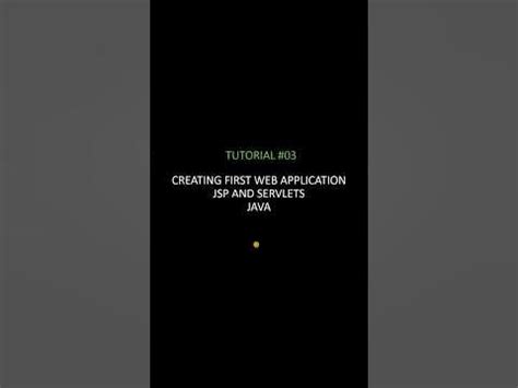 JSP and Servlets in Java | How to Create Your First Java Web Application | Web Technology - YouTube