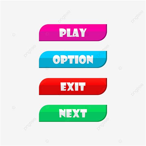 game ui button vector hd images colourful game ui button pack ui