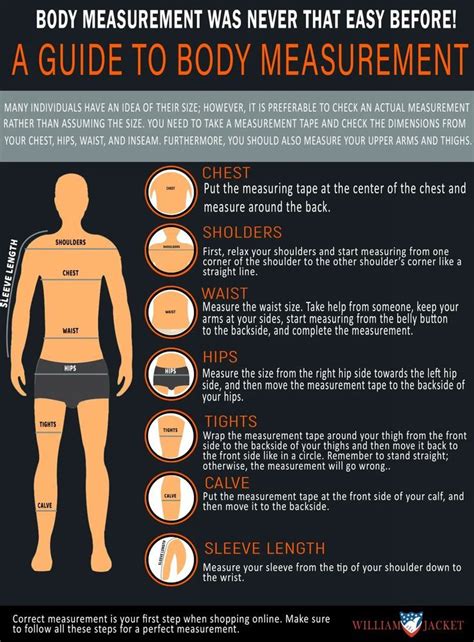Ideal Guide To Take Perfect Body Measurements William Jacket Body