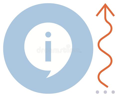Information Symbol With Growth Arrow Representing Progress And
