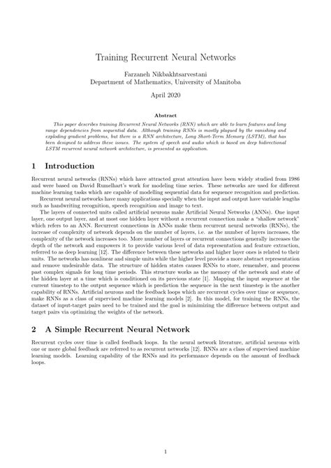 pdf training recurrent neural networks