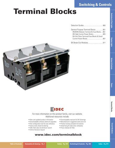 Complete Terminal Blocks Catalog IDEC PDF Catalogs Technical Documentation Brochure