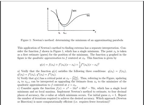 solved 9 x figure 1 newton s method determining the