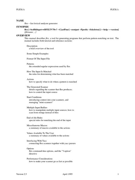 Flexman Pdf Pdf Regular Expression Pointer Computer Programming