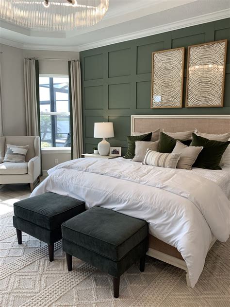Green Accent Wall Master Room Master Bedrooms With Green Accent Wall