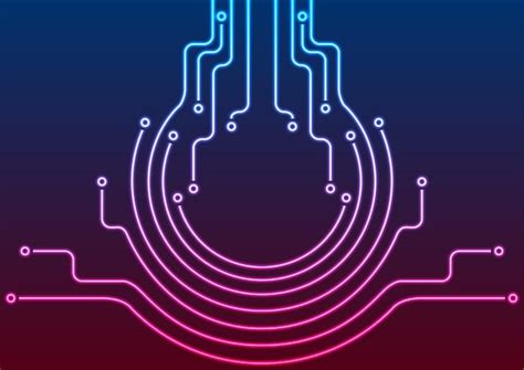 Premium Vector Abstract Blue Purple Neon Circuit Board Lines Background