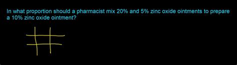 Alligation Pharmacy Calculations For 3 Components