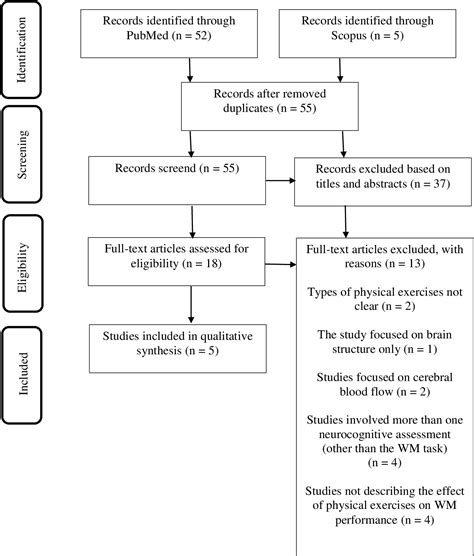 Table 1 From Benefits Of Physical Exercise On Working Memory Performance A Systematic Review Of