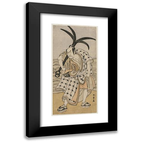 Katsukawa Shunshō 14x24 Black Modern Framed Museum Art Print Titled