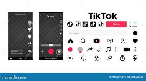 Profil Dinterface Tiktok Modèle Pour Les Médias Sociaux Symbole Tiktok Dans Un Téléphone
