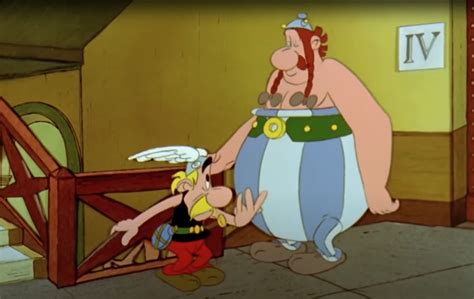 In Asterix Conquers Rome 1976 Asterix Shows Obelix That They Are In The Fourth Floor By