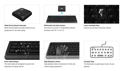 A4tech Fk11 Compact Wired Keyboard Grey In Pakistan Techglobepk