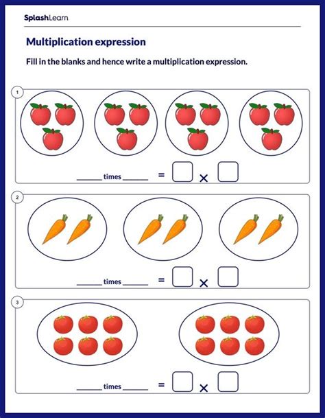 Represent Equal Groups As Multiplication Worksheet