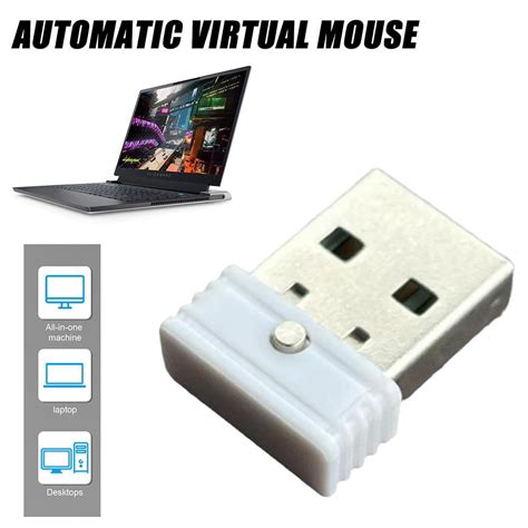 BE USB Port White Undetectable Mouse Mover Device Adapter Mouse New NEW R4K8 Walmart Com