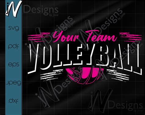 Volleyball Svg Volleyball Team Eps Volleyball Player Template