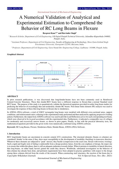 Pdf A Numerical Validation Of Analytical And Experimental Estimation