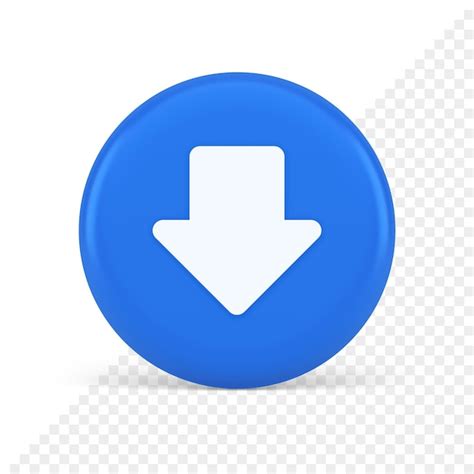 premium psd arrow down button keyboard navigation pointer cyberspace