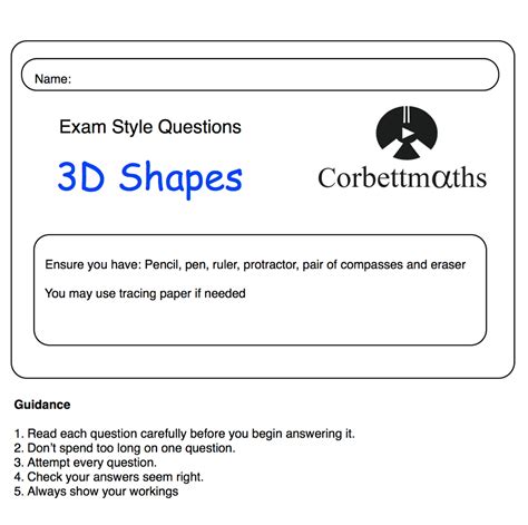 edges faces vertices practice questions corbettmaths