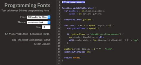This Site Has Free Monospaced Fonts To Preview And Compare