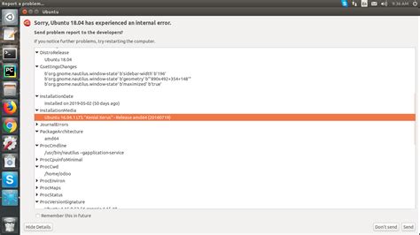 Upgrade Sorry Ubuntu 18 04 Has Experienced An Internal Error UI Is Not Update To 18 04