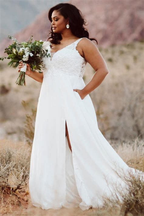 Ivory Sydneys Closet Sc5246 Long Sleeveless A Line Wedding Dress For