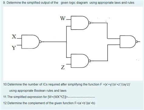 Solved 9 Determine The Simplified Output Of The Given Logic