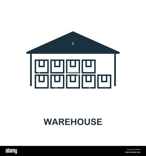 Warehouse Icon Monochrome Style Design From Logistics Delivery Collection Ui Pixel Perfect