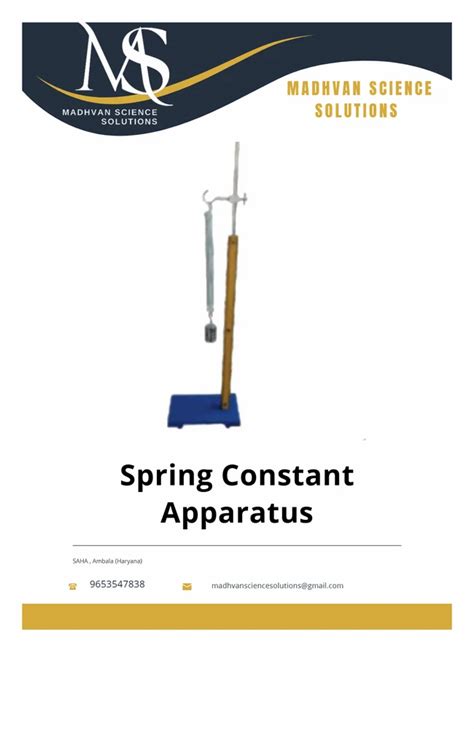 Spring Constant Apparatus At Rs 545 Piece Ambala Id 2855361222730