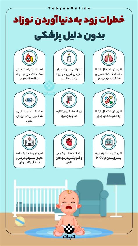 خطرات زود به‌دنیاآوردن نوزاد بدون دلیل پزشکی
