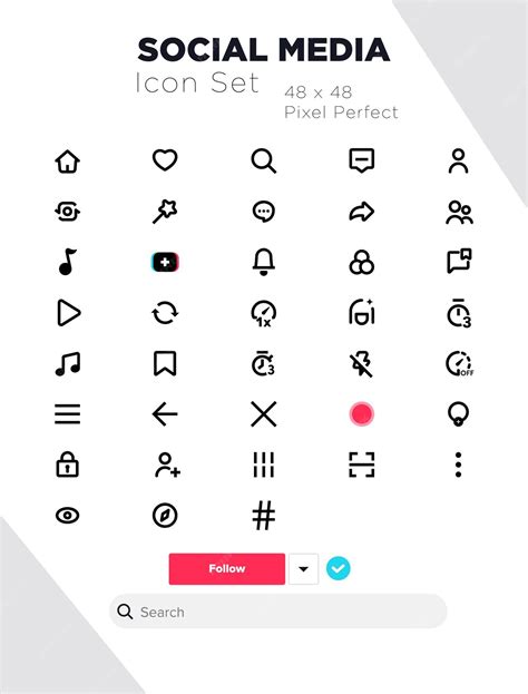Premium Vector Social Media Vector Icon Set User Interface Icon Pack
