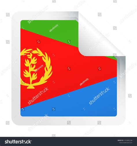Eritrea Flag Vector Square Corner Paper Stock Vector Royalty Free Shutterstock