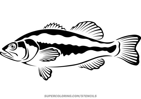 Largemouth Bass Stencil