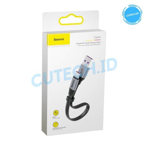 Jual BASEUS Simple Kabel Data Pendek USB Type C Fast Charging 23cm Type C Shopee Indonesia