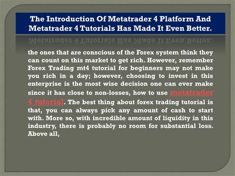 Ppt How To Use Metatrader 4 Tutorial Powerpoint Presentation Free