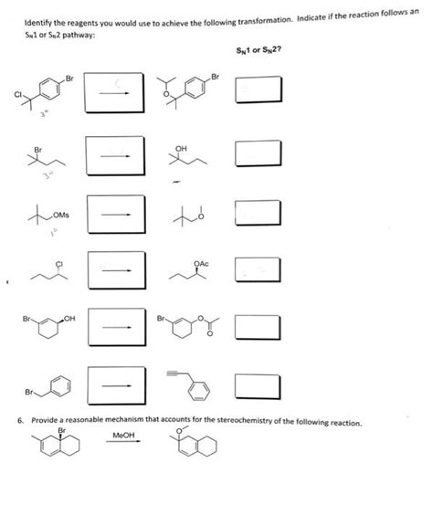 Solved Identify the reagents you would use to achieve the | Chegg.com