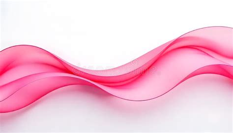 Abstract Pink Wave Design Elegant Flowing Curves On White Background Stock Illustration