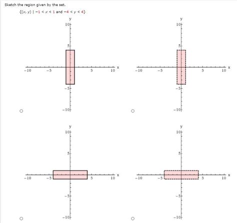 Solved Sketch The Region Given By The Set { X Y 1