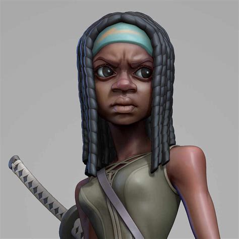 The Walking Dead Michonne Zbrushcentral