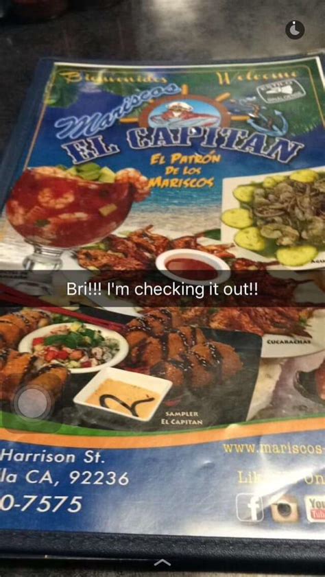 Menu At Mariscos El Capitan Restaurant Coachella