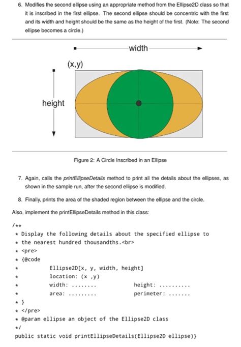 Solved Implementing An Ellipse Class Implement A Basic E
